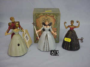 THREE TIN PLATE CLOCKWORK DANCING TOYS - BOXED FAIRY QUEEN (WELLS BRIMTOY), SPANISH FLAMENCO DA