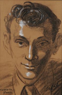 HYMAN SEGAL A portrait of the potter, Kenneth Quick. Pencil drawing ...