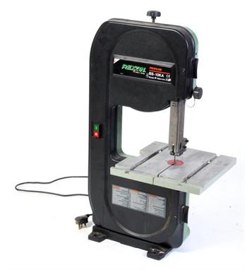 A Rexon BS-10KA Profiline workshop bandsaw, with adjustable table