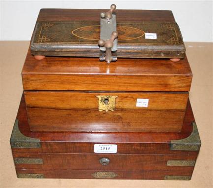 An early Victorian figured mahogany artist`s box by `G. Rowney & Co ...