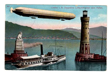 12 Zeppelin photo cards. Real photos of early Zeppelins – LZ3 & LZ4 and ...