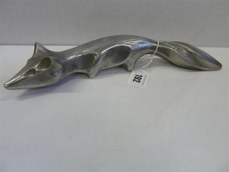 Art deco pewter fox - D.P. Carter, Pontefract
