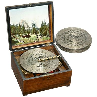 Disc Musical Box "Kalliope " No. 50G with Bells, c. 1900 Kalliope ...