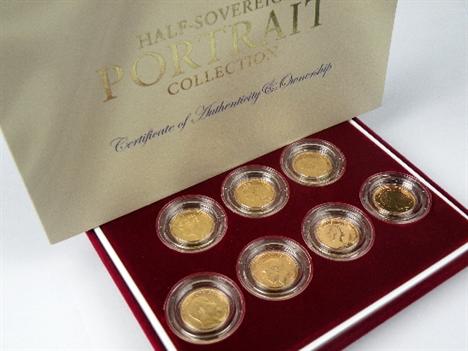 The Royal Mint half sovereign portrait collection, limited edition ...