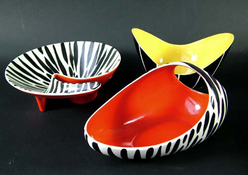 Two pieces of "Zebrette" pattern pottery for Beswick circa 1958, both ...