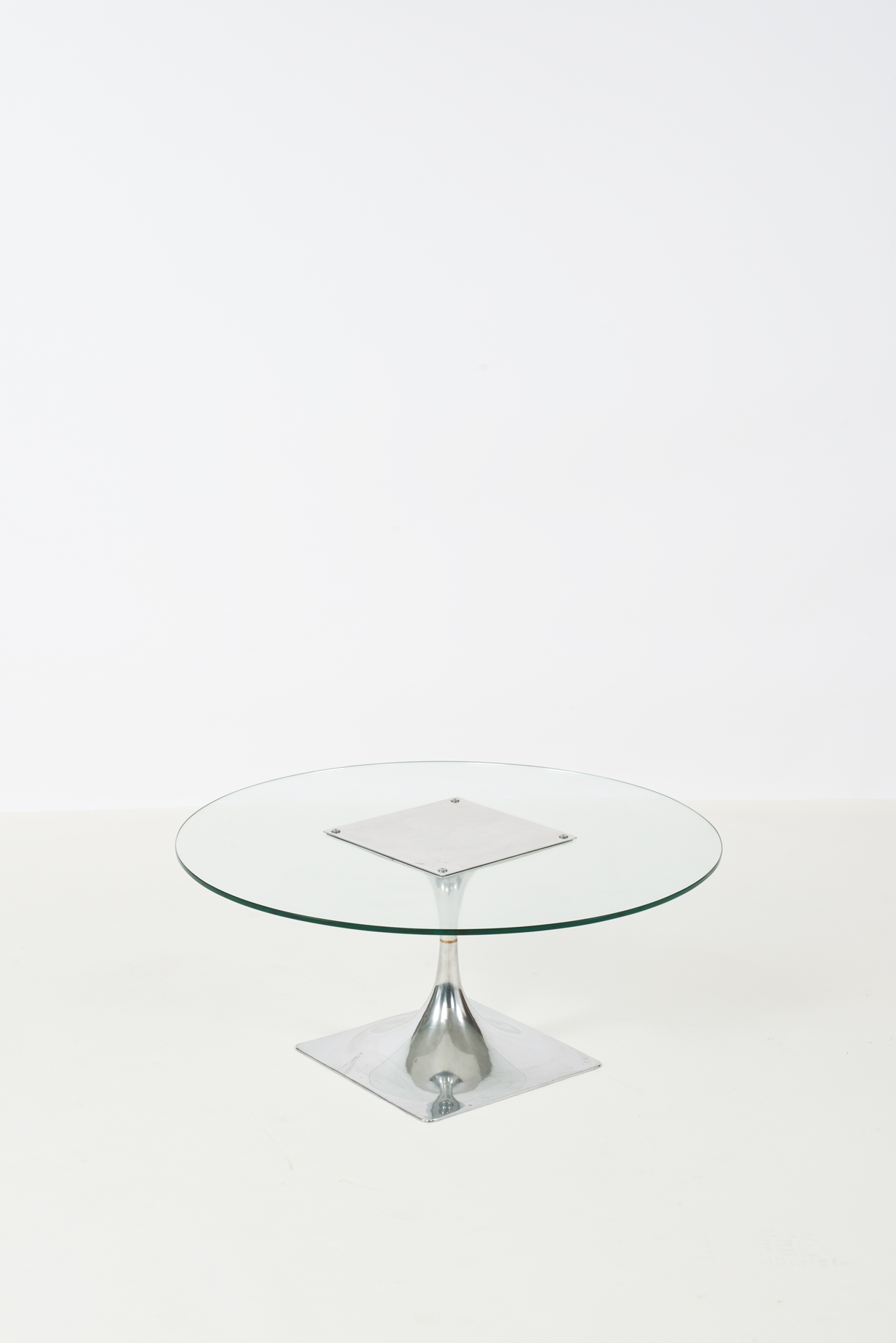 Roger Tallon (1929-2011), Module, Table basse, Aluminium et verre ...