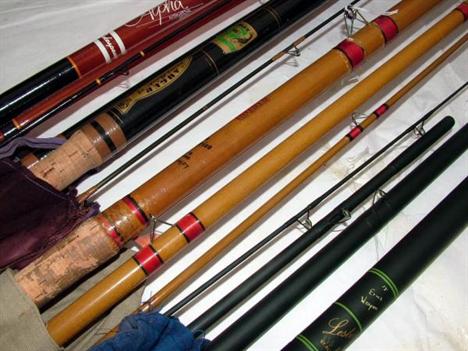 RODS (4): Four classic 1970s match rods, a Shakespeare Alpha Polyestel ...