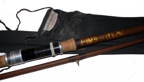 ROD: Bruce & Walker Loch Lomond 11` 2 piece brown hollow glass pike rod ...