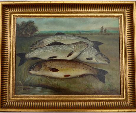 ORIGINAL OIL PAINTING: H. Daniel oil on board 17"x13", still life mixed ...