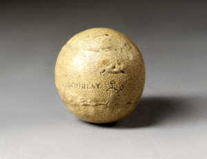 A fine feather golf ball by John Gourlay of Musselburgh, circa 1840 ...
