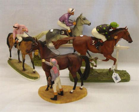 Hamilton Collection Figurines In the Winners Enclosure, On Parade ...