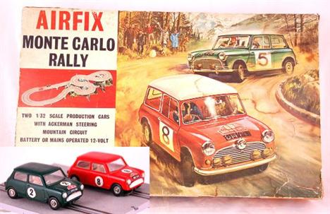 Airfix 205 Monte Carlo Rally slot-car set with two Minic Coopers. Rare ...