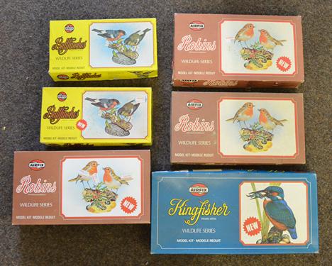 Six plastic models kits by Airfix (Wildlife Series), all birds ...