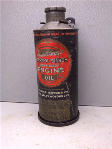 A Vintage Duckhams Morrisol Sirrum engine oil bulkhead fitted accessory ...